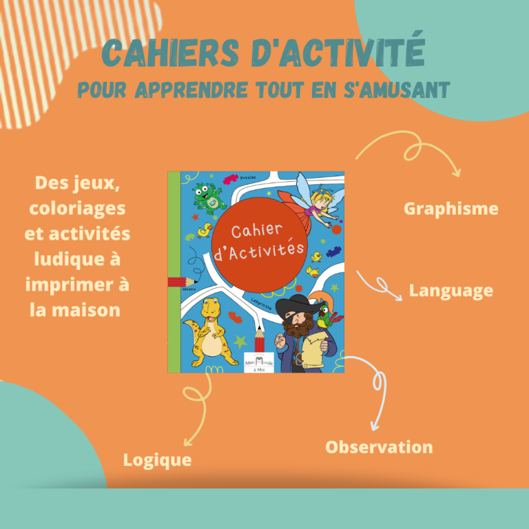 Cahiers d'activités gratuits à imprimer pour enfants