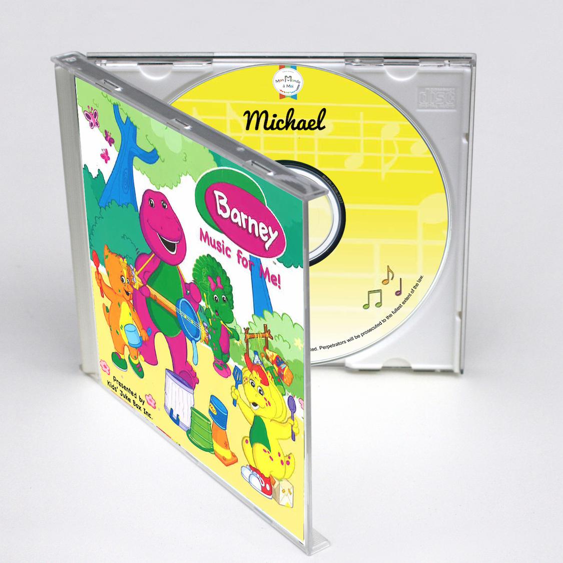 CD personnalisé enfant Barney - Mon Monde a Moi